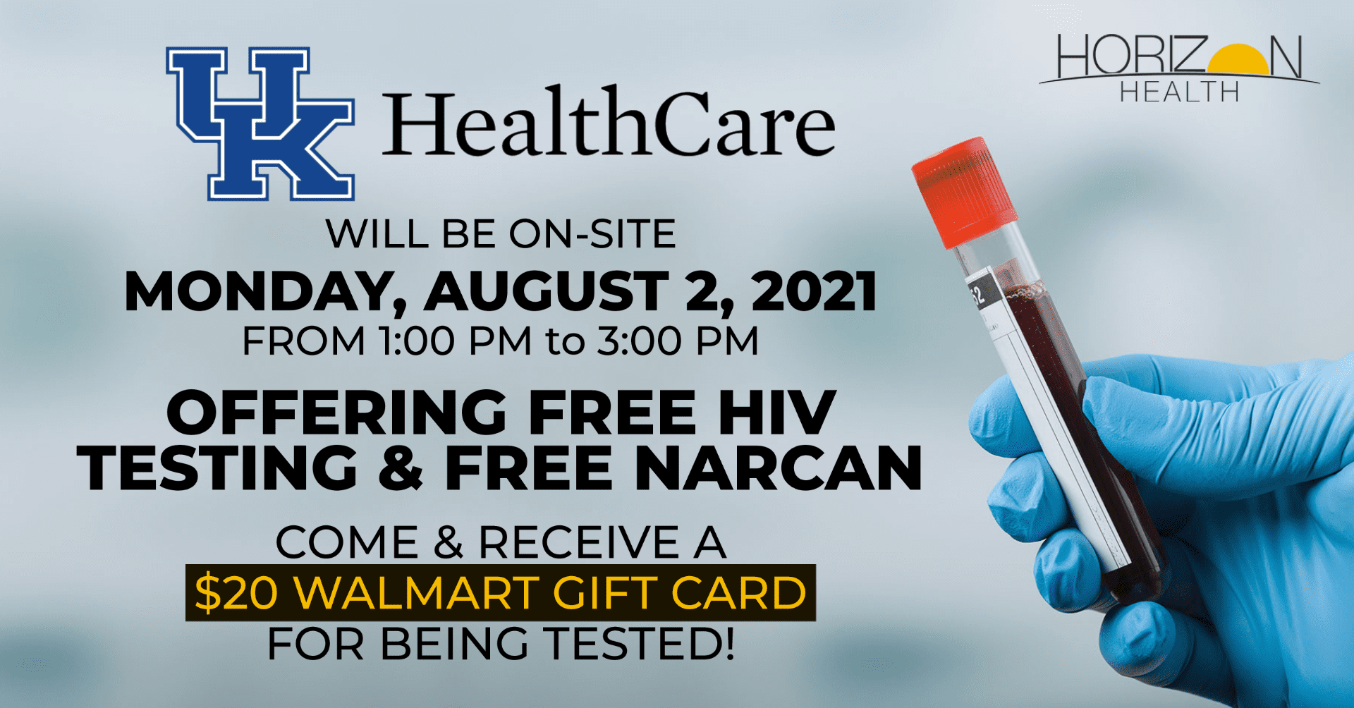 UKY On-Site August 2nd Offering Free Narcan and Free HIV Testing ...